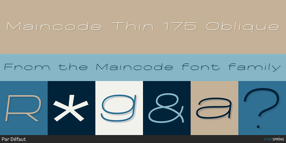 Maincode Thin 175 Oblique Font