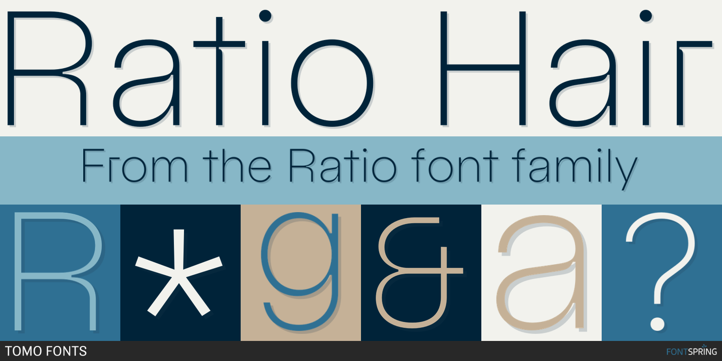 Fonts similar to Ratio