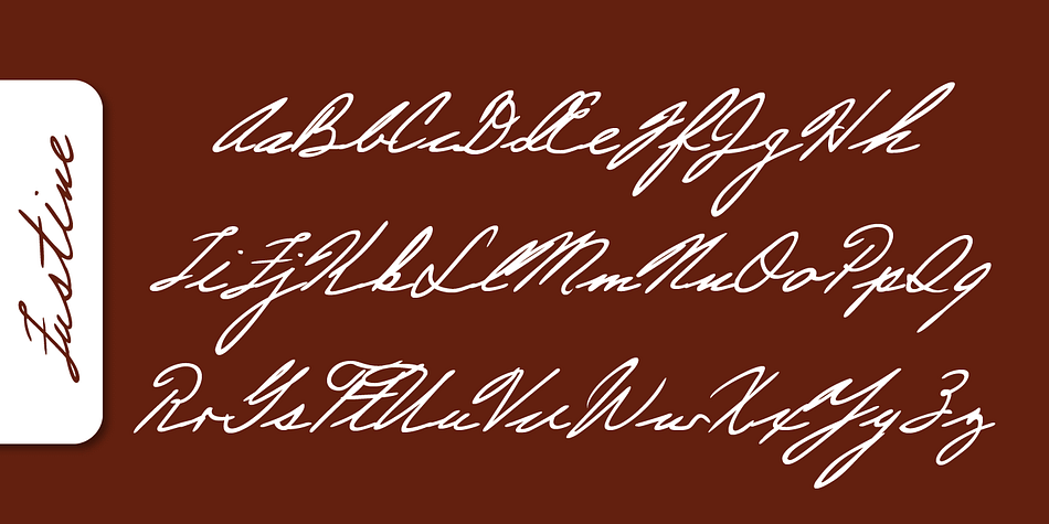 Justine Handwriting Font
