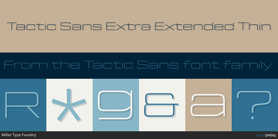 Tactic Sans Extra Extended Width Font