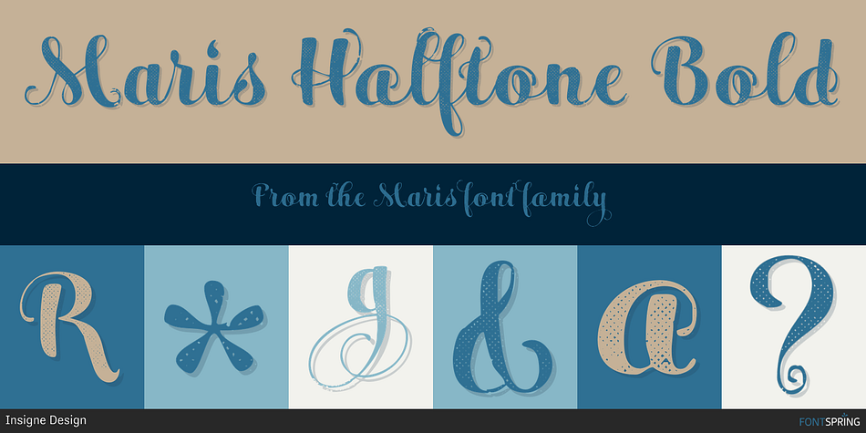 Maris Halftone Bold Font