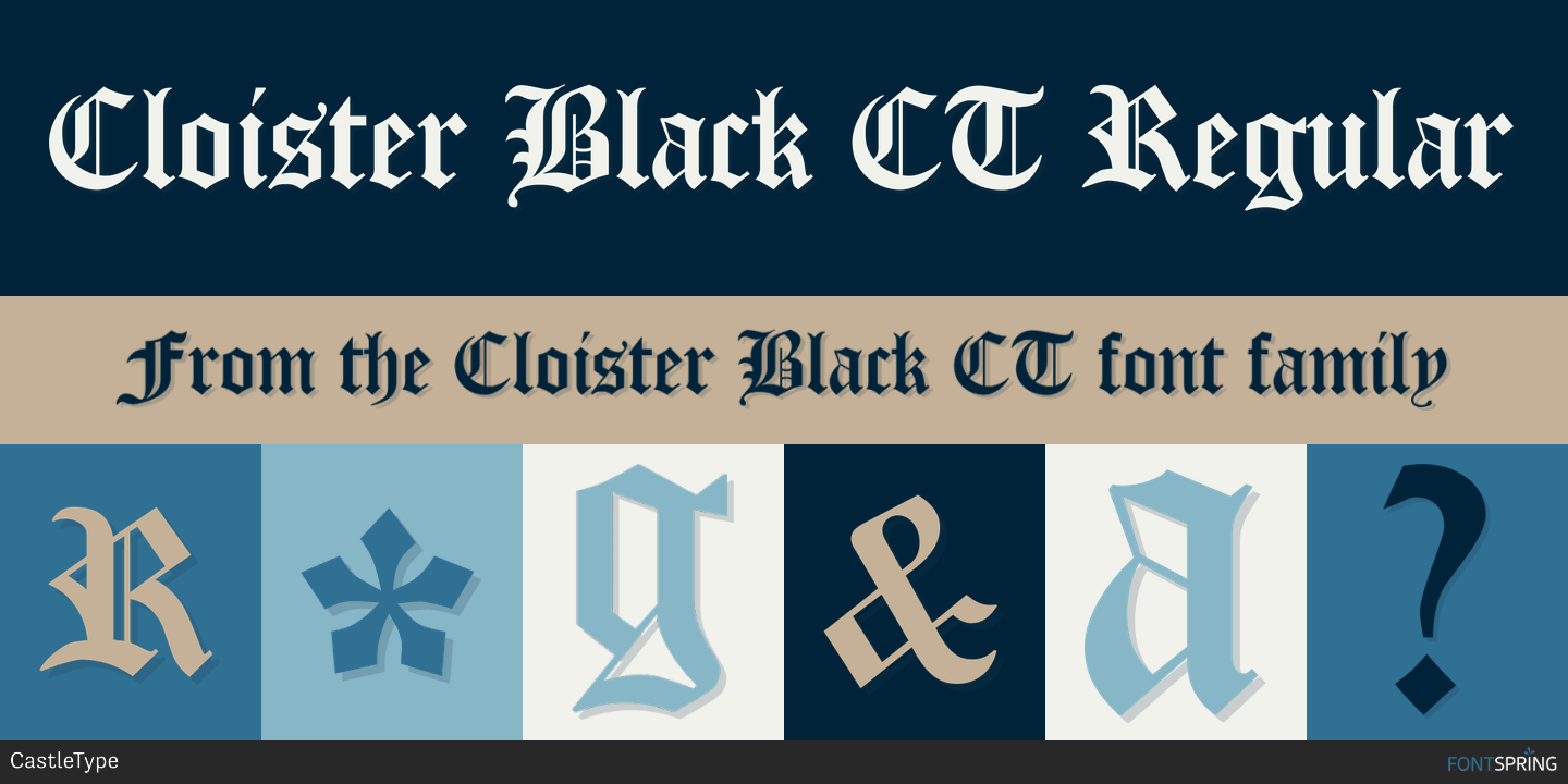 Fonts similar to Cloister Black CT