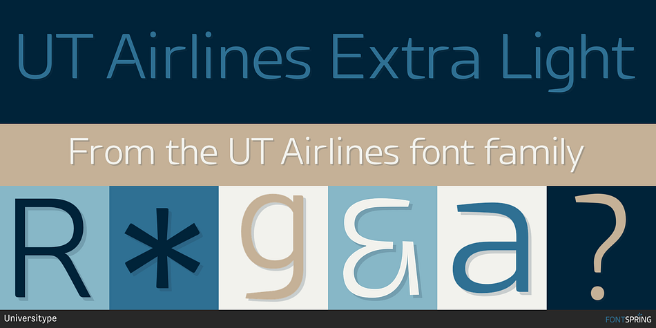 UT Airlines Extra Light Font
