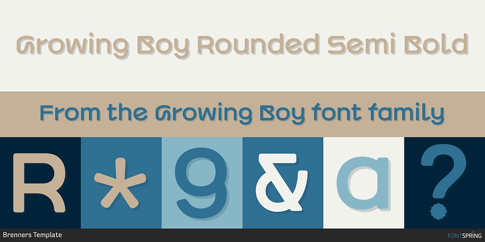 Growing Boy Rounded Semi Bold Font