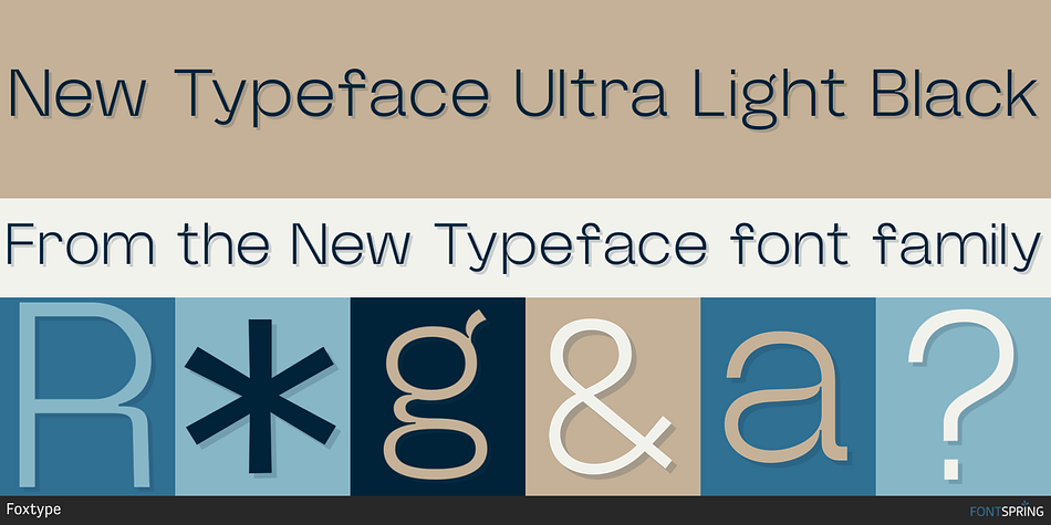 New Typeface Ultra Light Black Font
