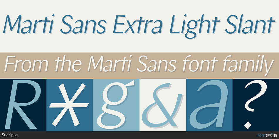 Marti Sans Extra Light Slant Font