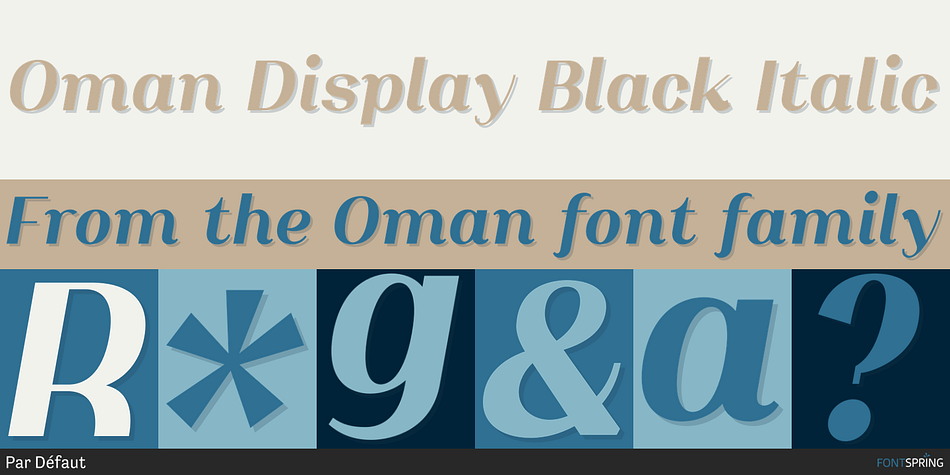Oman Display Black Italic Font