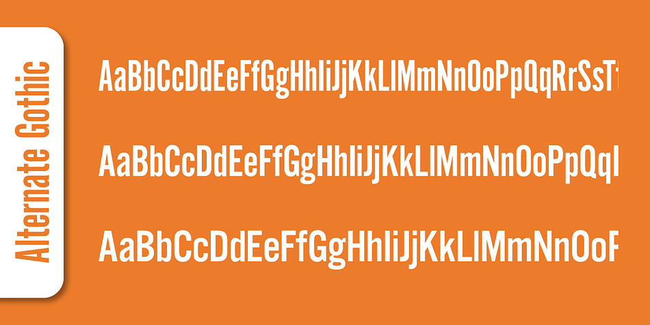 Alternate Gothic Pro Font