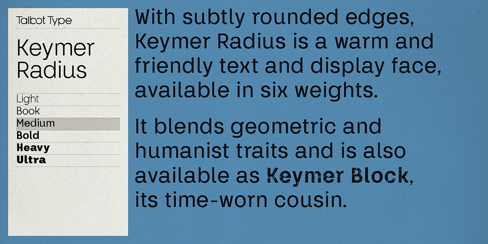 Keymer Radius Font