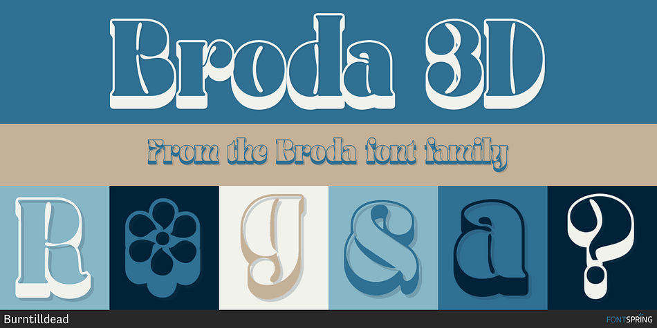 Broda 3D Font