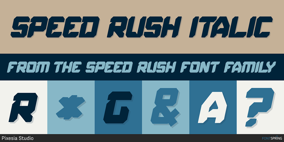 Speed Rush Italic Font