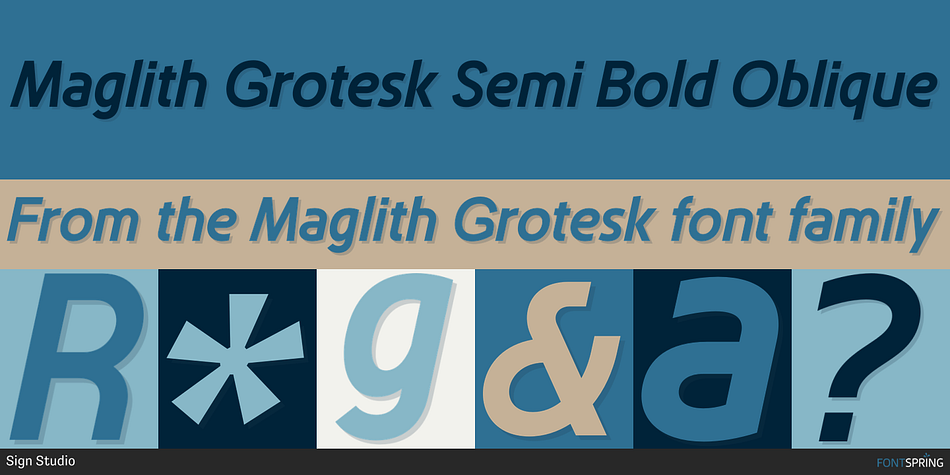 Maglith Grotesk Semi Bold Oblique Font
