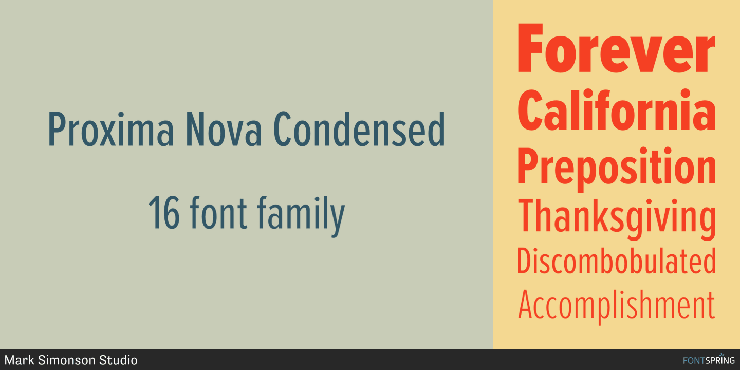 Proxima Nova Condensed Font