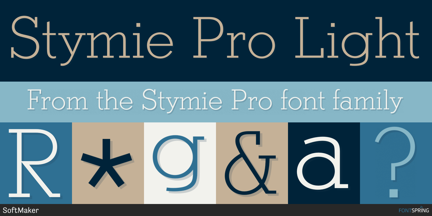 Similar Fonts To Stymie Pro