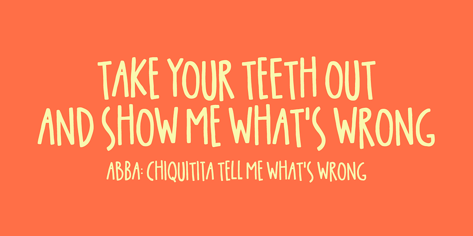 Misheard Lyrics Font