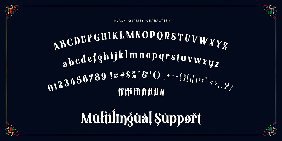 Black Quality Font
