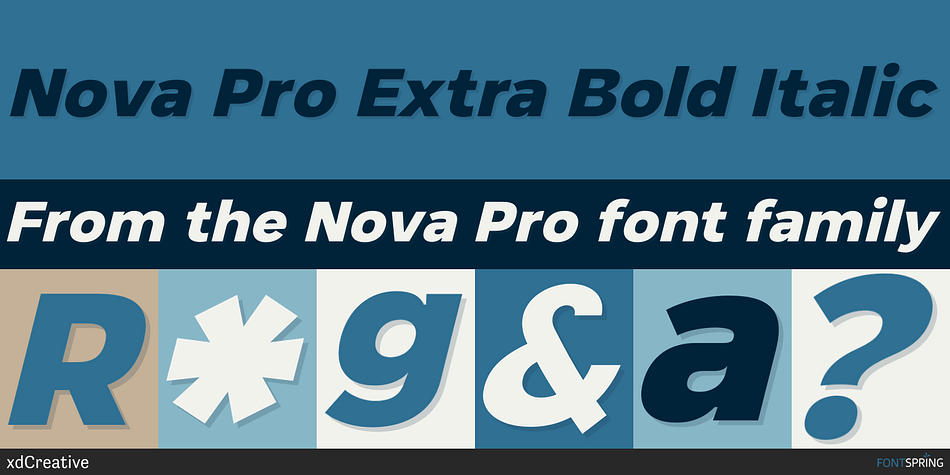Nova Pro Extra Bold Italic Font