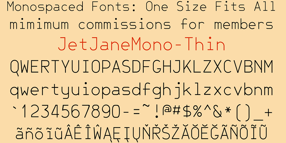 JetJaneMono Font