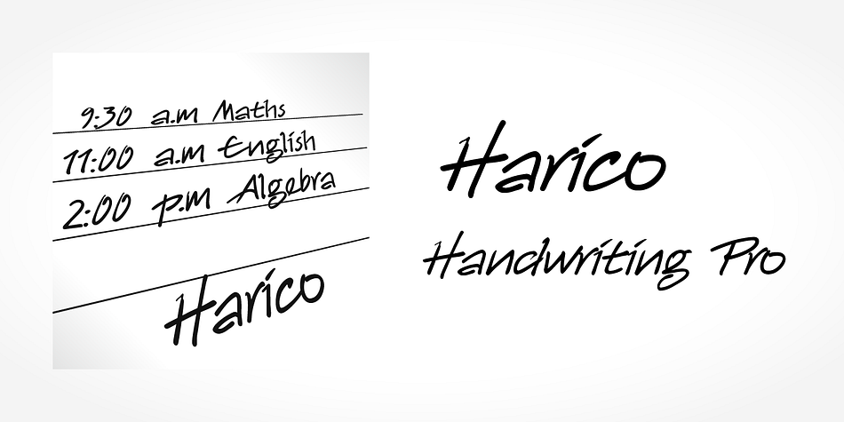 Harico Handwriting Pro Font