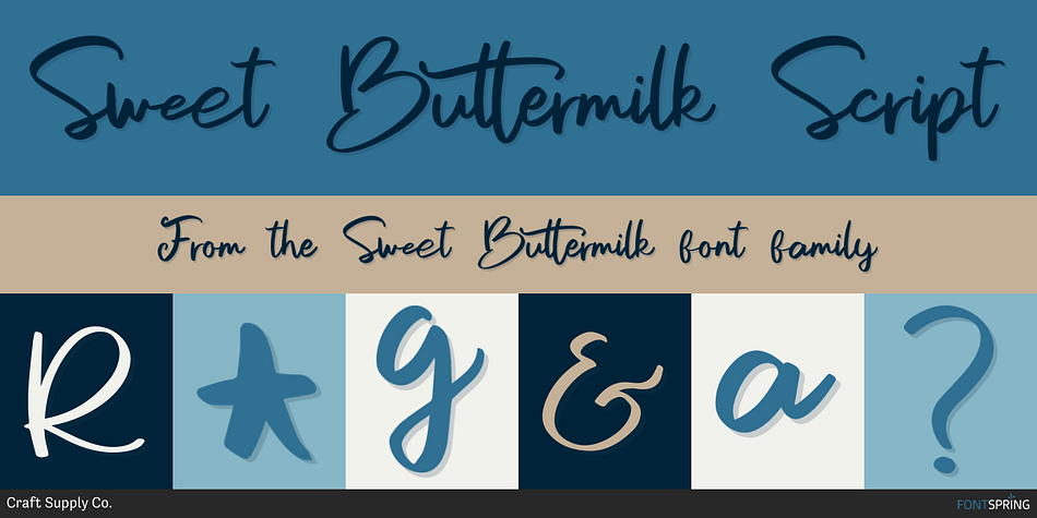 Sweet Buttermilk Script Font