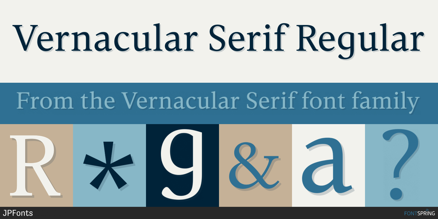 Fonts similar to Vernacular Serif