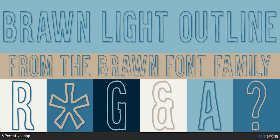 Brawn Light Outline Font