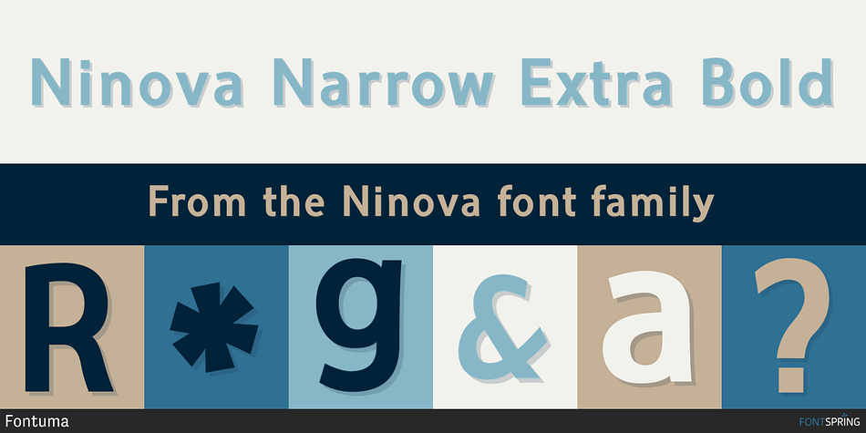 Ninova Narrow Extra Bold Font