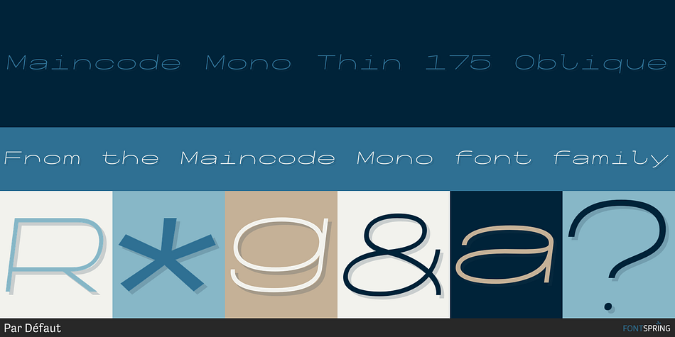 Maincode Mono Thin 175 Oblique Font