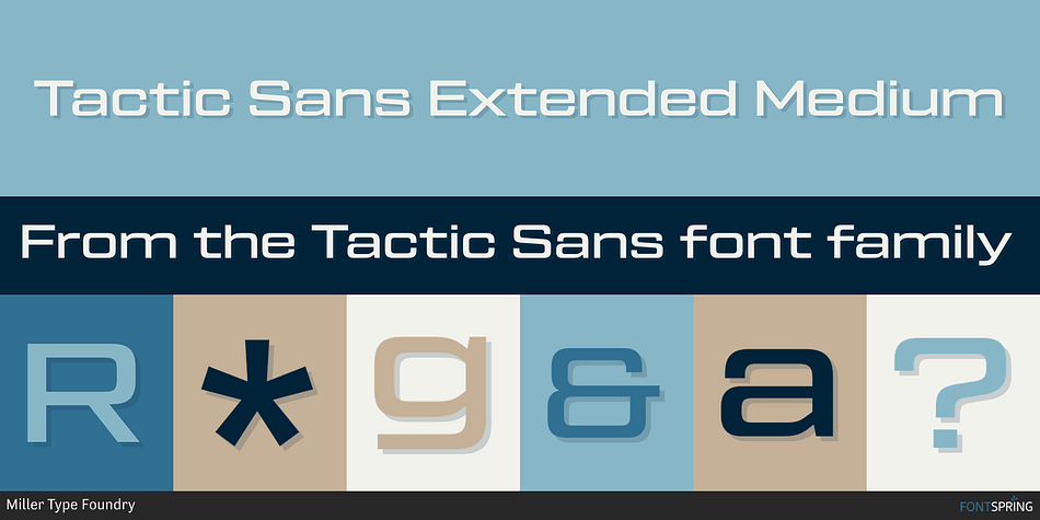 Tactic Sans Extended Width Font