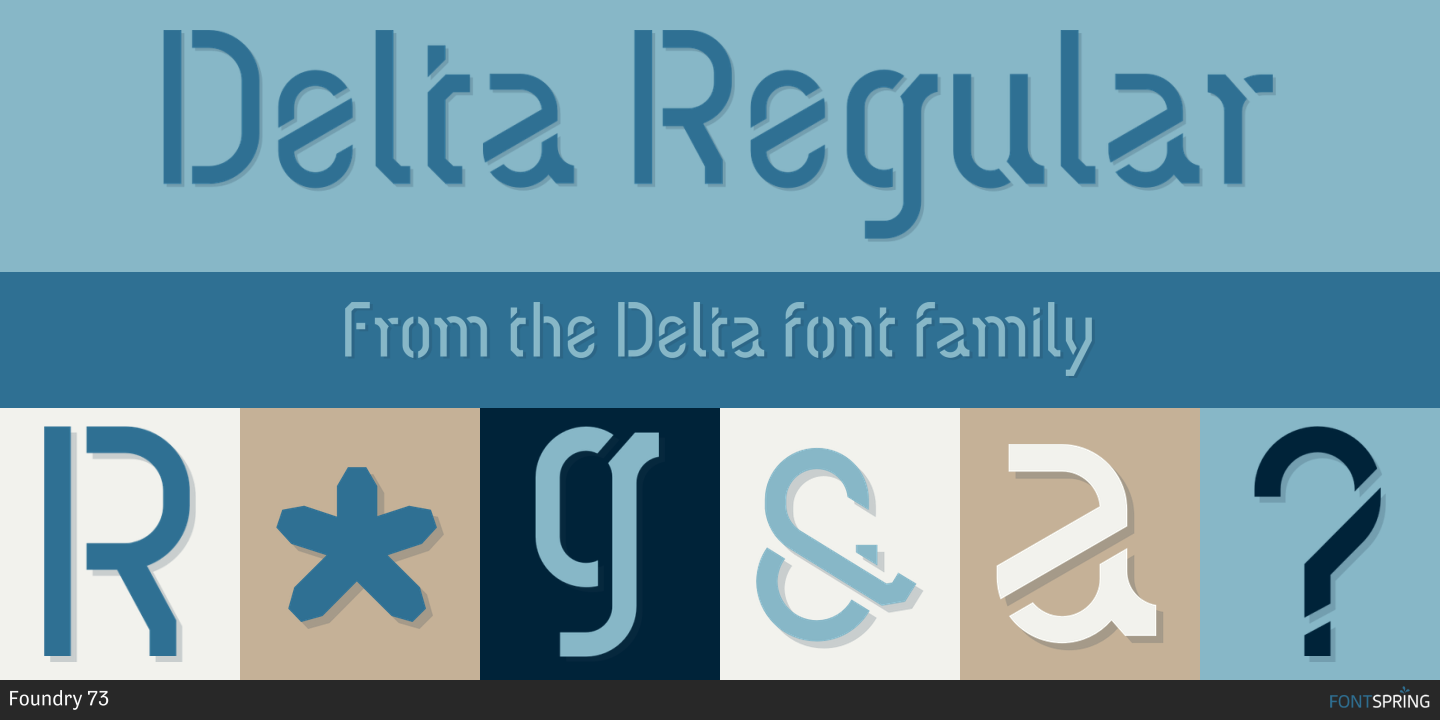 Fonts similar to Delta