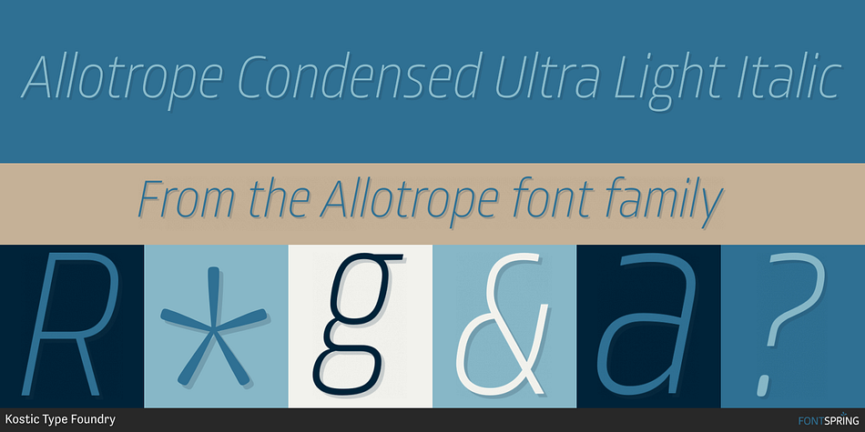 Allotrope Condensed Font
