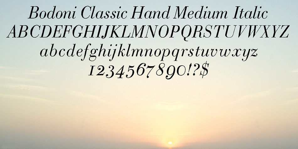 Bodoni Classic Hand Font