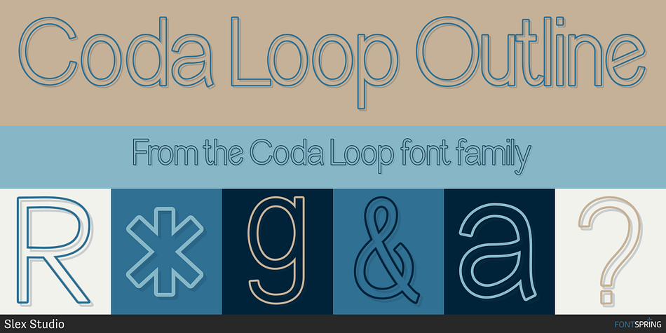 Coda Loop Outline Font