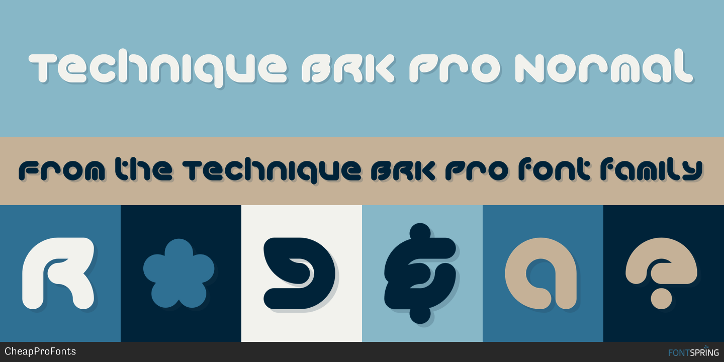 Similar Fonts To Technique BRK Pro