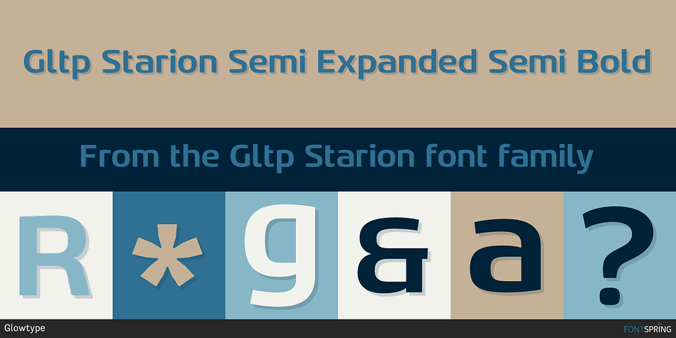 Gltp Starion Semi Expanded Semi Bold Font