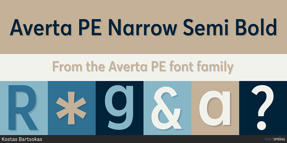 Averta PE Narrow Semi Bold Font