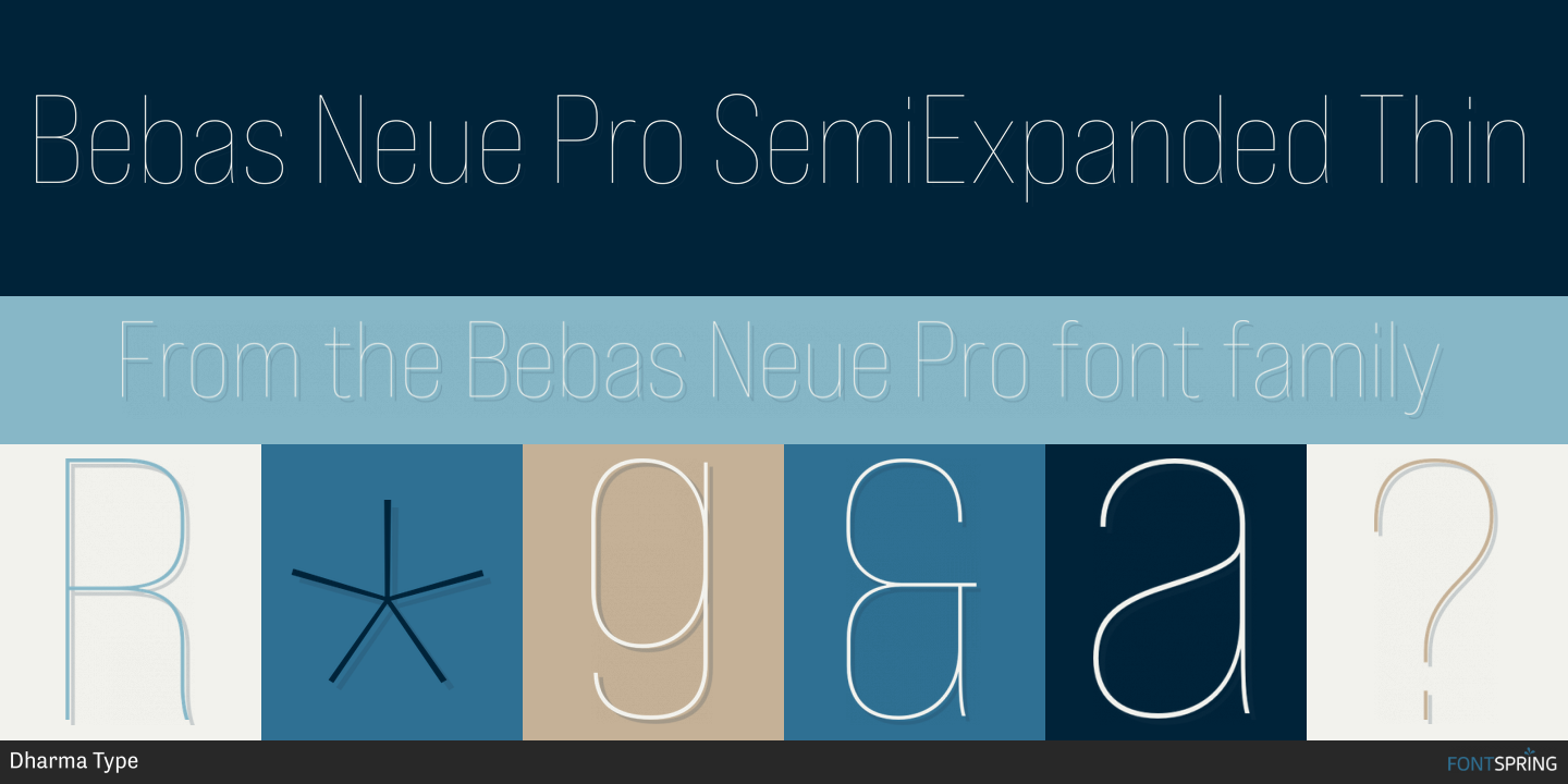 Bebas Neue Pro Semi-Expanded Font