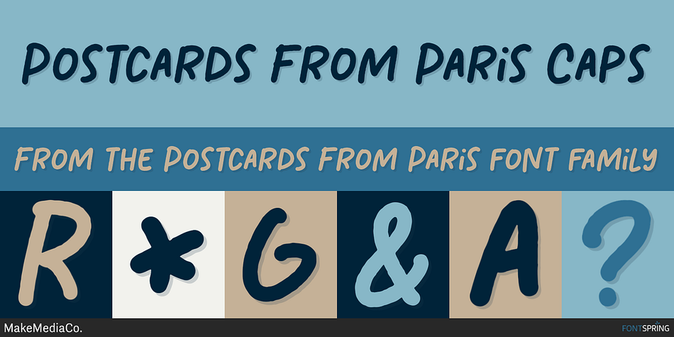 Postcards From Paris Caps Font