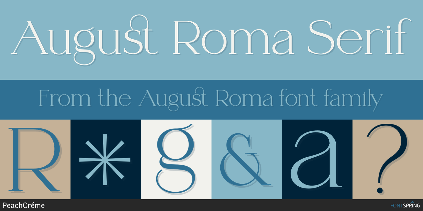 Fonts similar to August Roma