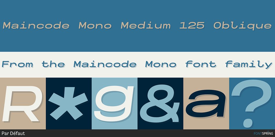 Maincode Mono Medium 125 Oblique Font