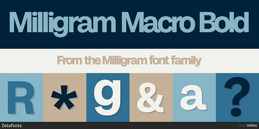 Fonts similar to Milligram