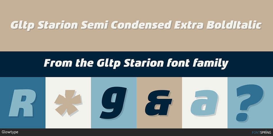 Gltp Starion Semi Condensed Extra BoldItalic Font