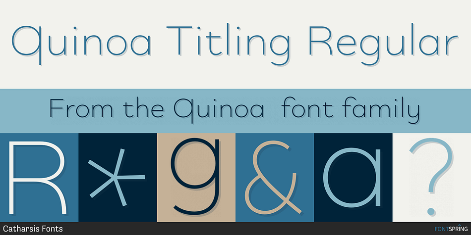 Quinoa Regular + Bold Collection by Catharsis Fonts