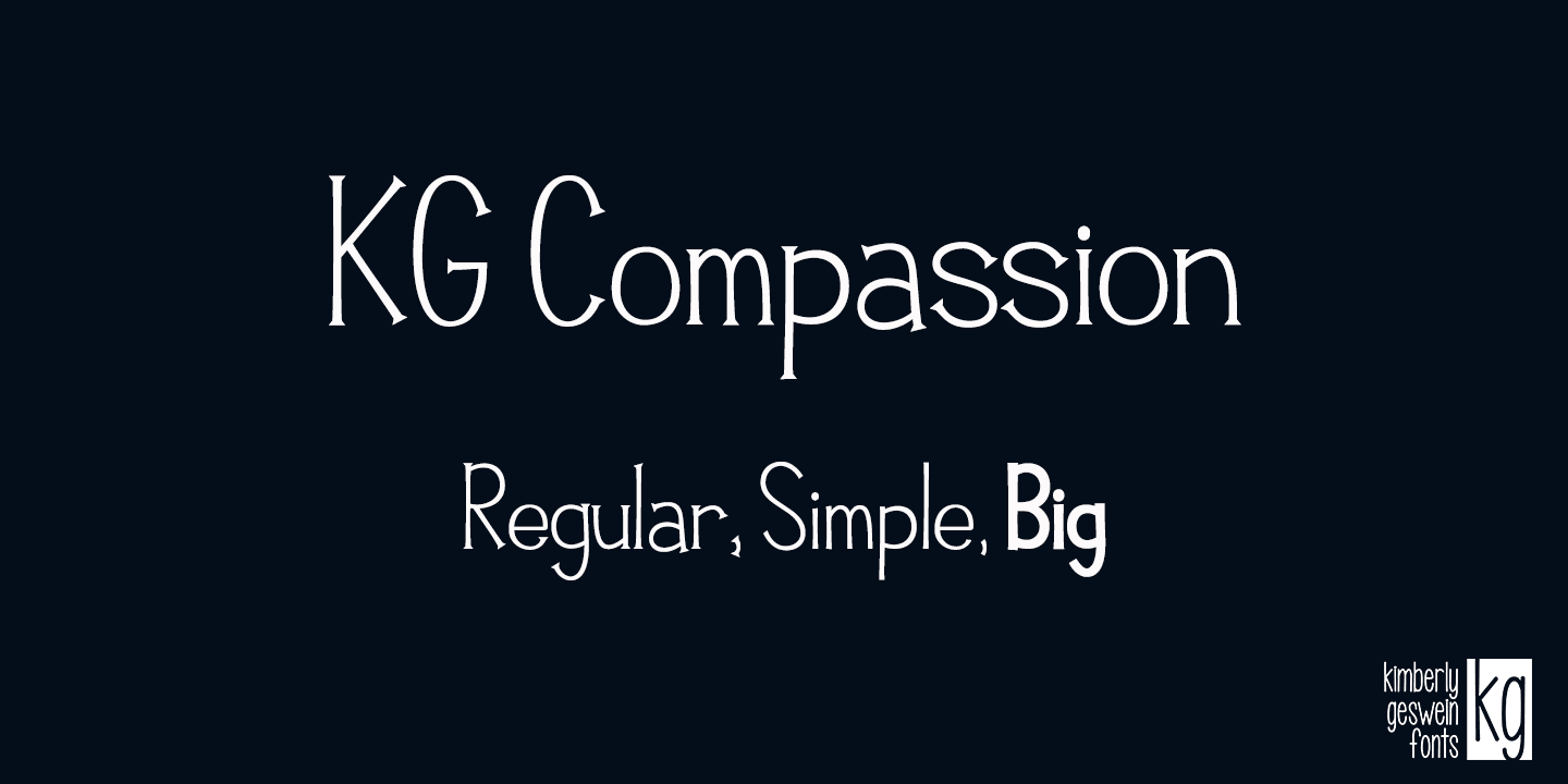 KG Compassion Font