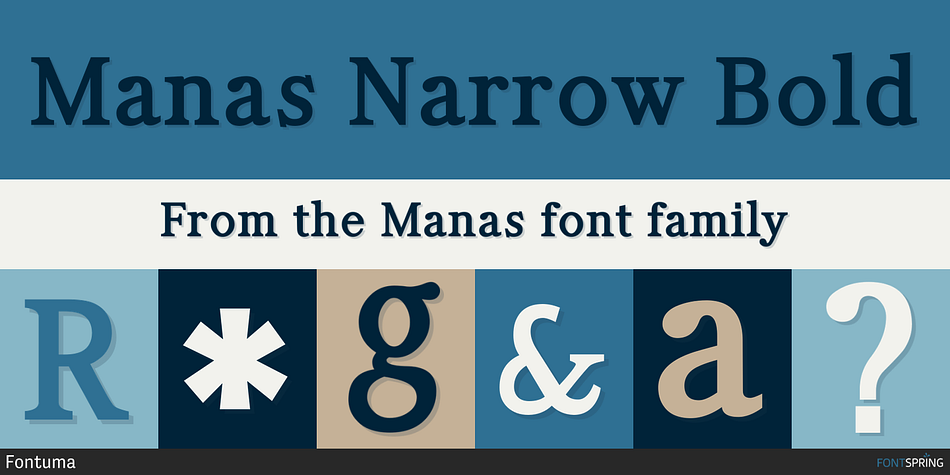 Manas Narrow Bold Font