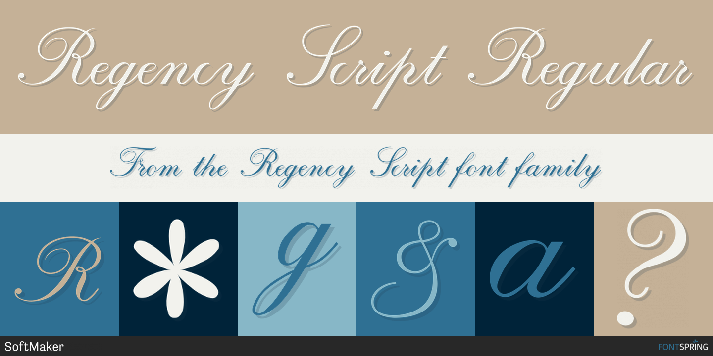 Fonts similar to Regency Script