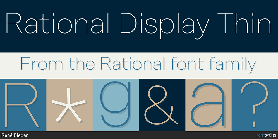 Rational Display Thin Font