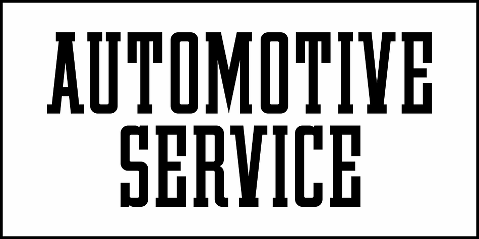 Automotive Service JNL Font