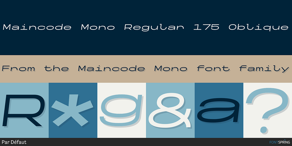 Maincode Mono Regular 175 Oblique Font
