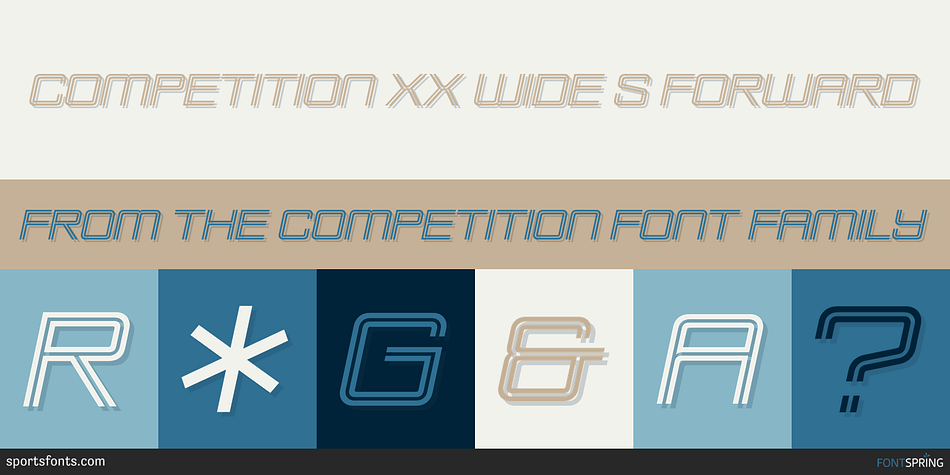Competition XX Wide S Forward Font